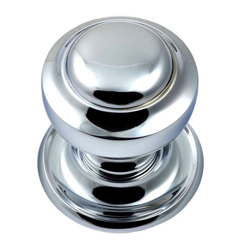 Tiered Centre Door Knob 3" Polished Chrome - Broughtons Lighting & Ironmongery