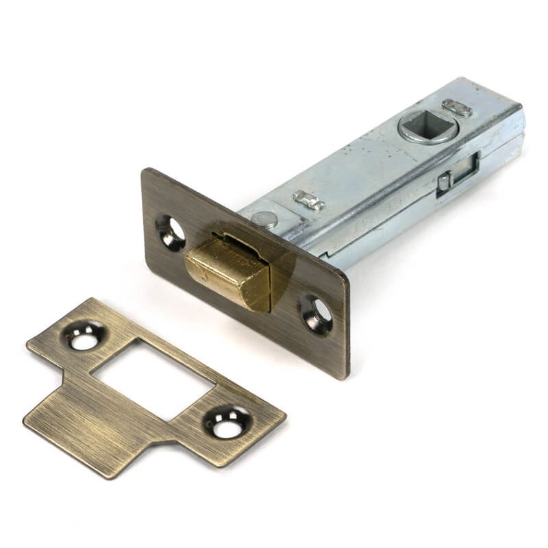 From The Anvil Tubular Mortice Latch 3" Aged Brass - Broughtons ...