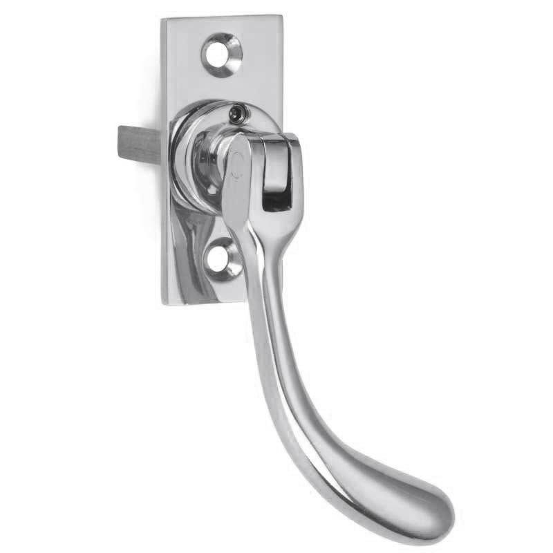 Locking Peardrop Espagnolette Handle RH Polished Chrome - Broughtons ...
