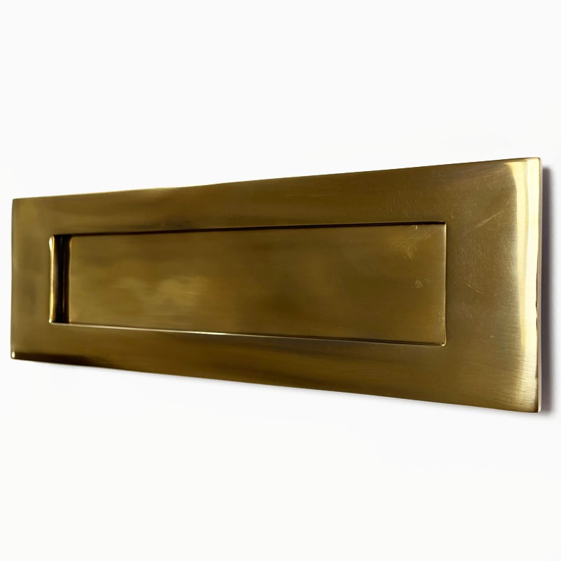 Letter Plate Renovated Brass 250mm x 75mm - Broughtons Lighting ...