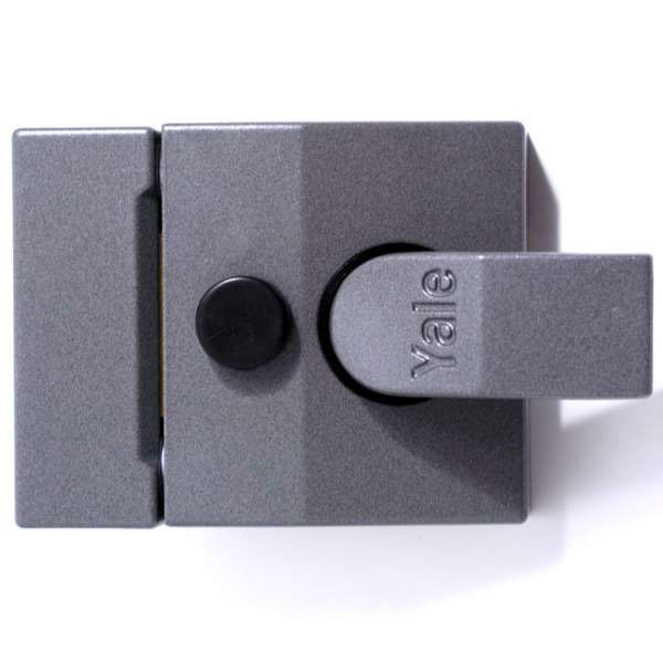 Yale 85 Narrow Rim Lock Dark Grey - Broughtons Lighting & Ironmongery