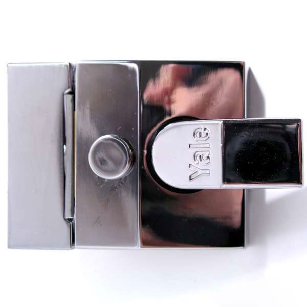 Yale Narrow Rim Lock Polished Chrome - Broughtons Lighting & Ironmongery