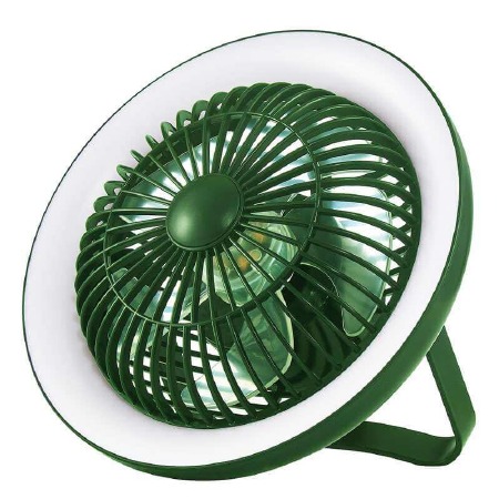 Turbo Desk Fan & LED Light Green - Broughtons Lighting & Ironmongery