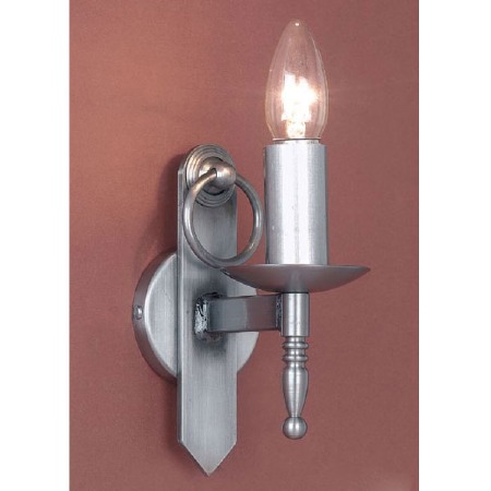 Mitre Single Wall Light Sterling - Broughtons Lighting & Ironmongery