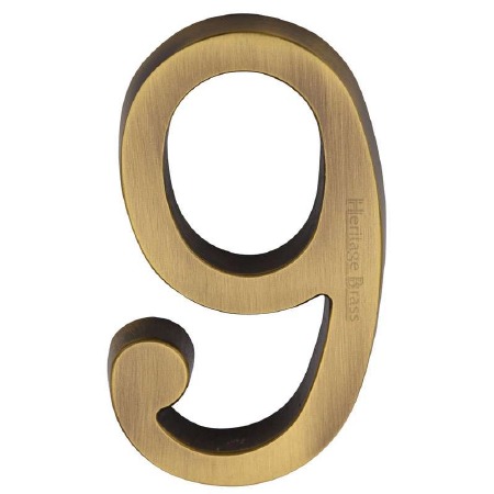Heritage House Number 9 C1564 Antique Brass - Broughtons Lighting ...