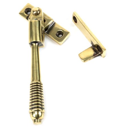 From The Anvil Locking Night Vent Reeded Window Handle Aged Brass ...