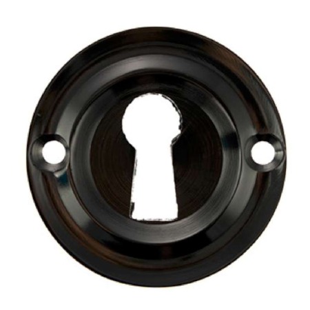 Old English Round Escutcheon Black Nickel - Broughtons Lighting ...