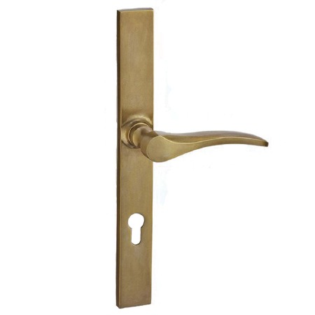 Oldbury Multipoint Lock Handles Right Hand Aged Brass - Broughtons ...