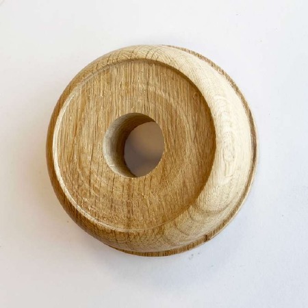 Round Oak Deep Pattress for 64mm Bell Pushes - Broughtons Lighting ...