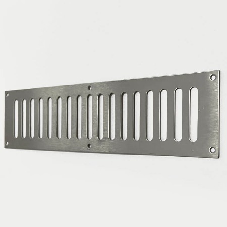 Plain Slotted Air Vent Cover 12" x 3" Satin Stainless Steel ...