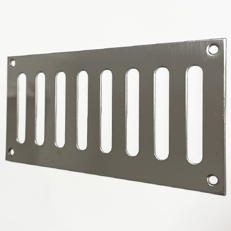 Plain Slotted Air Vent Cover 6" x 3" Polished Stainless Steel ...
