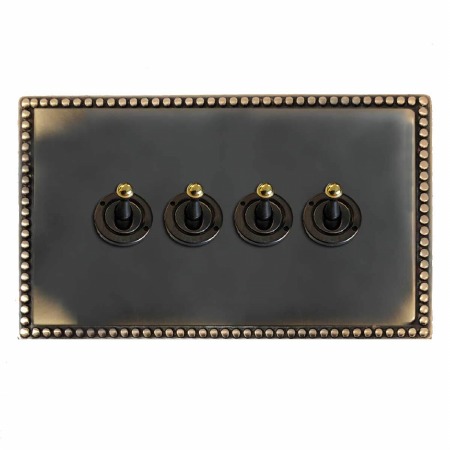 Regency Dimmer Switch 2 Gang Dark Antique Relief - Broughtons Lighting ...