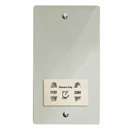 Victorian Shaver Socket Polished Nickel - Broughtons Lighting & Ironmongery