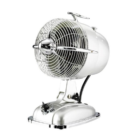 Retrojet Desk Fan Silver - Broughtons Lighting & Ironmongery