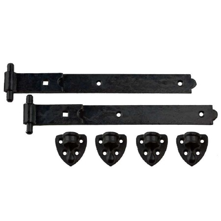 Heavy Reversible Hinge Set 18" Black Steel - Broughtons Lighting ...