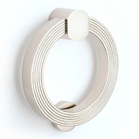 Aston Grooved Ring Door Knocker Polished Chrome - Broughtons Lighting ...