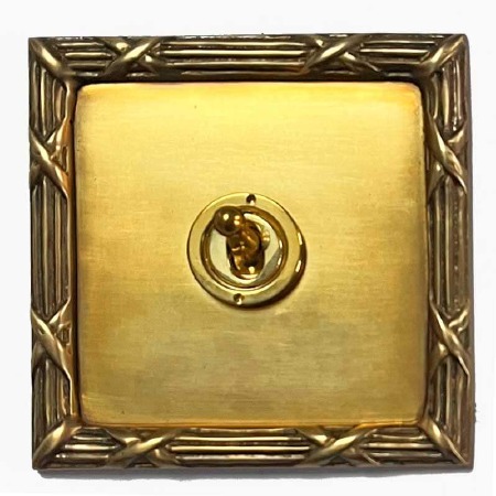 Reed and Ribbon Dolly Switch 1 Gang Renovated Brass - Broughtons ...