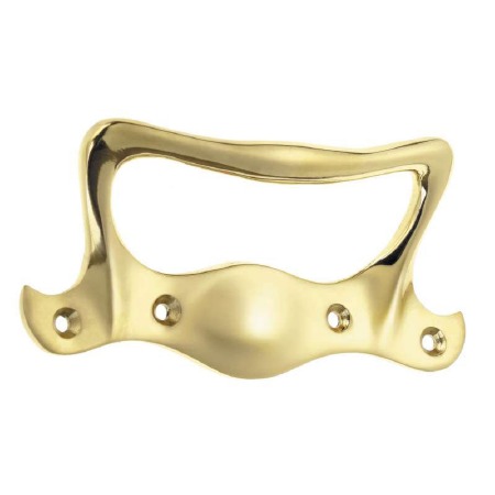 Art Nouveau Sash Handle Polished Brass Unlacquered - Broughtons ...