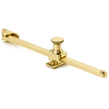 Sliding Window Stay 10" Polished Brass Unlacquered - Broughtons ...