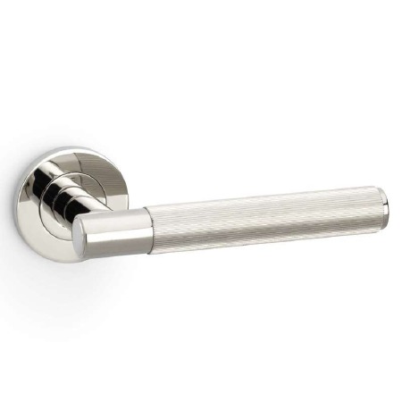 Spitfire Reeded Door Handle Polished Nickel PVD - Broughtons Lighting ...