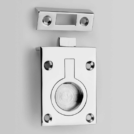 Aston Flush Ring Spring Catch Polished Chrome - Broughtons Lighting ...
