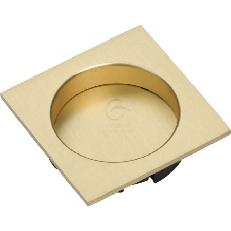 Heritage Square Flush Door Pull SQ2327 Satin Brass - Broughtons ...