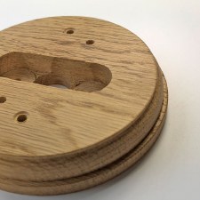 Dome Switch Circular Pattress Only - Oak Unfinished - Broughtons ...