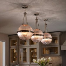 Kichler Aster 3 Light Globe Pendant Polished Nickel - Broughtons Lighting & Ironmongery
