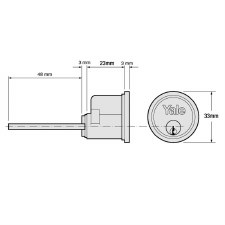 Yale 1109 Replacement Cylinder Polished Brass - Broughtons Lighting ...