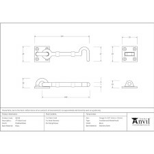 From The Anvil Traditional Cabin Hook 4" Polished Brass - Broughtons ...