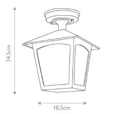 Elstead York Ceiling Tube Light Black - Broughtons Lighting & Ironmongery