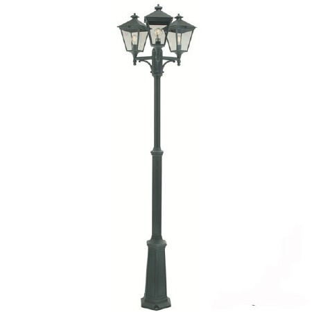 Elstead Turin Triple Light Lamp Post Verdigris - Broughtons Lighting ...