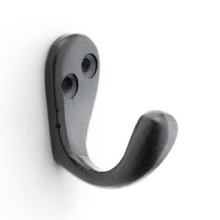 Victorian Single Robe Hook Black - Broughtons Lighting & Ironmongery