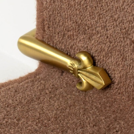 Victorian Stair Clips Satin Brass - Broughtons Lighting & Ironmongery