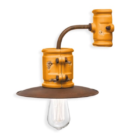 Ferroluce Wall Light C1524 Vintage Giallo - Broughtons Lighting ...