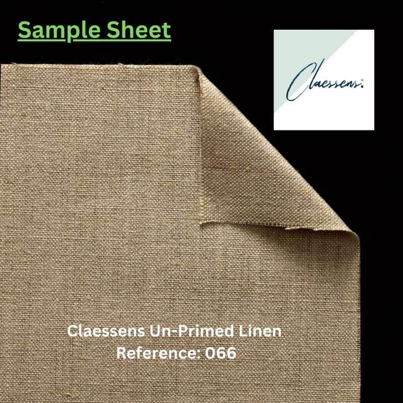 SAMPLE - Claessens Un-Primed Linen 066 - 21x25cm Sheet - K&M Evans ...