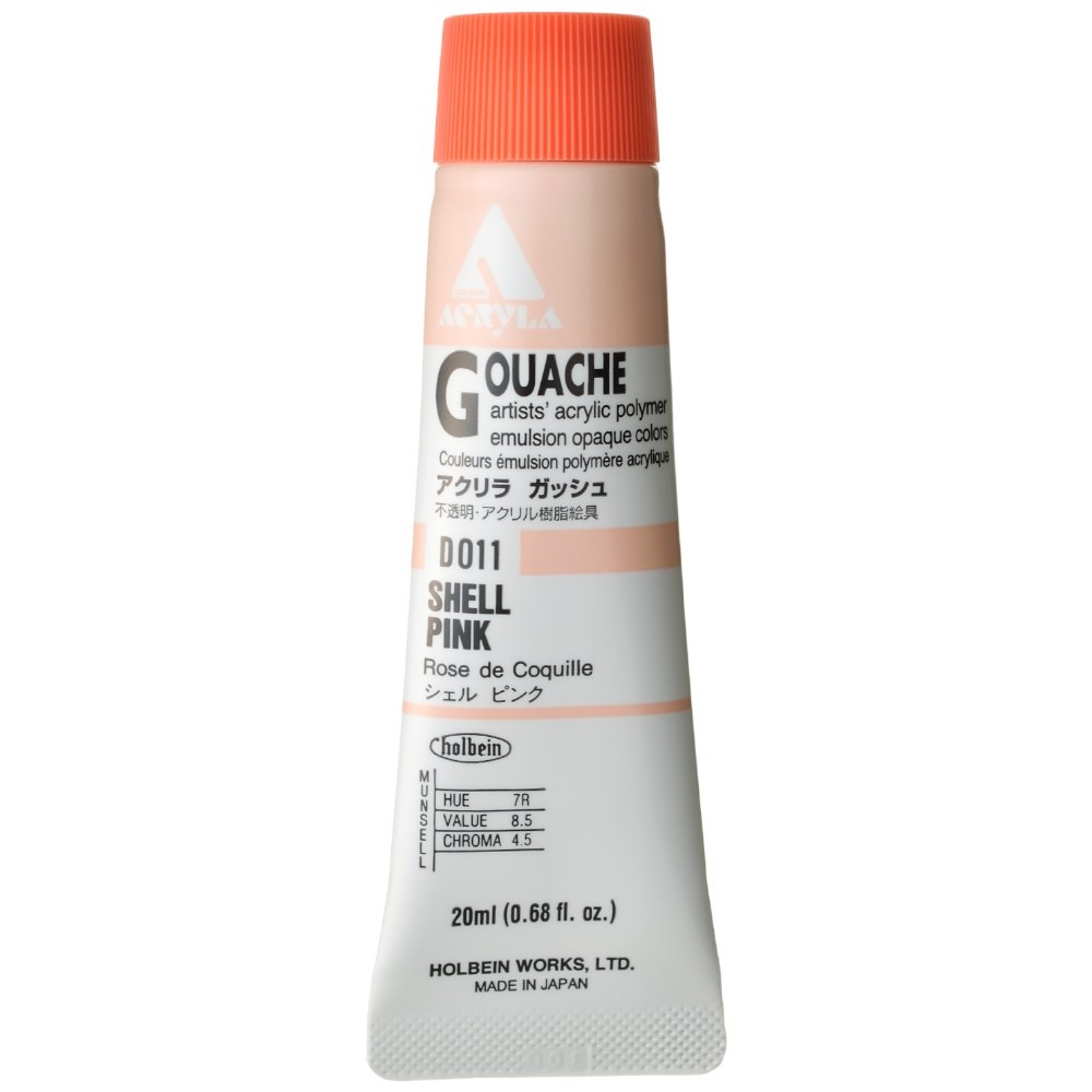 Holbein Acryla Gouache 20ml Shell Pink - K&M Evans Trading Ltd.