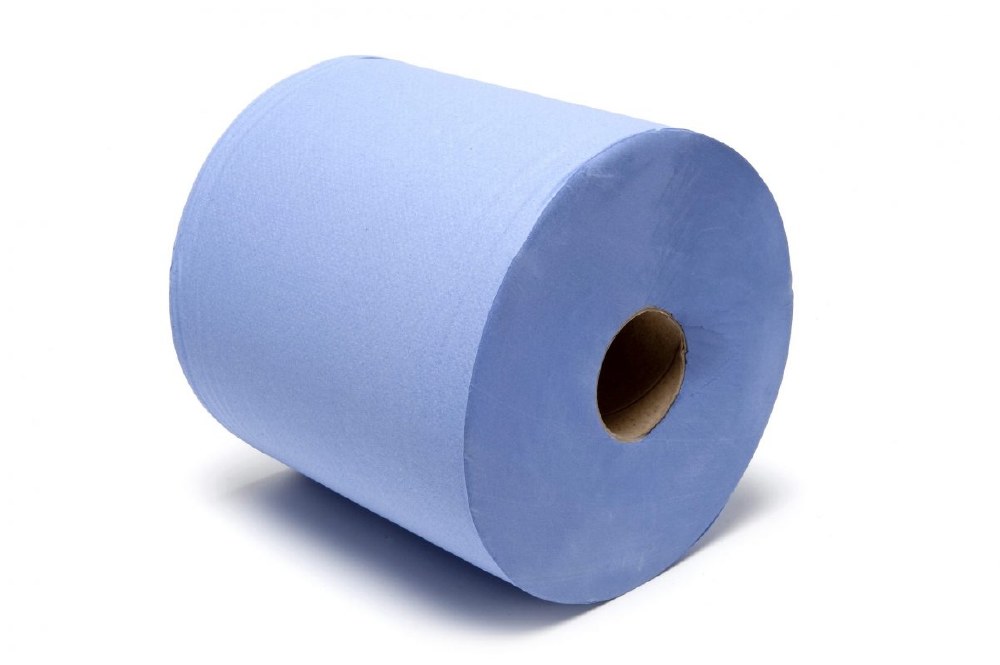 Blue Centrefeed Paper Roll - K&M Evans Trading Ltd.