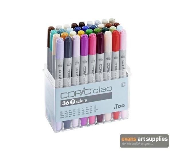 Copic Ciao Set E - 36 Markers - K&M Evans Trading Ltd.