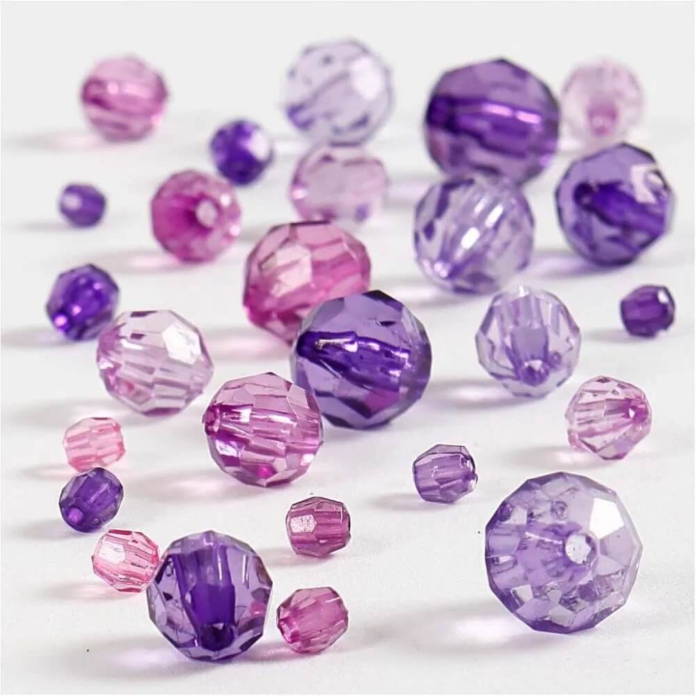 Crystal Bead Mix Purple - K&M Evans Trading Ltd.