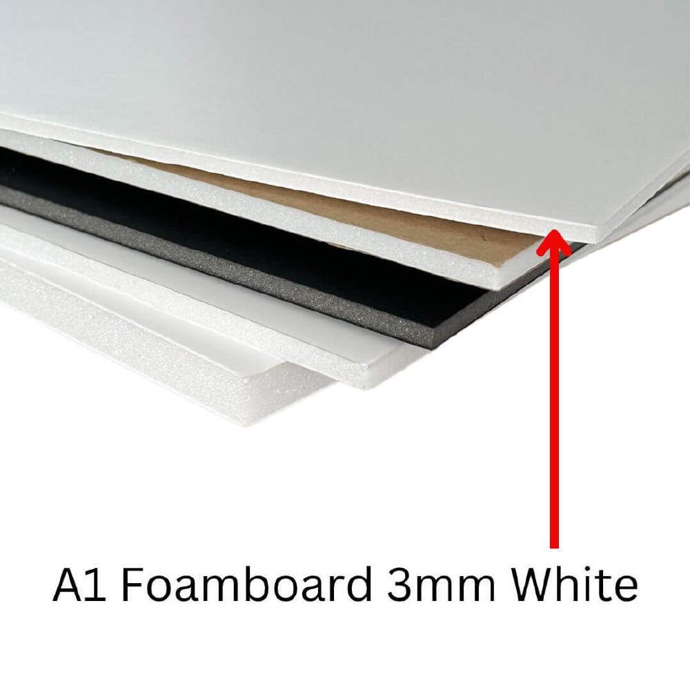 A1 Foamboard 3mm White (Min 3 Sheets) - K&M Evans Trading Ltd.