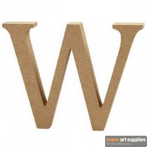 MDF Letter 13cm - W - K&M Evans Trading Ltd.