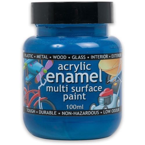 Polyvine 100ml Enamel Paint Blue - K&M Evans Trading Ltd.