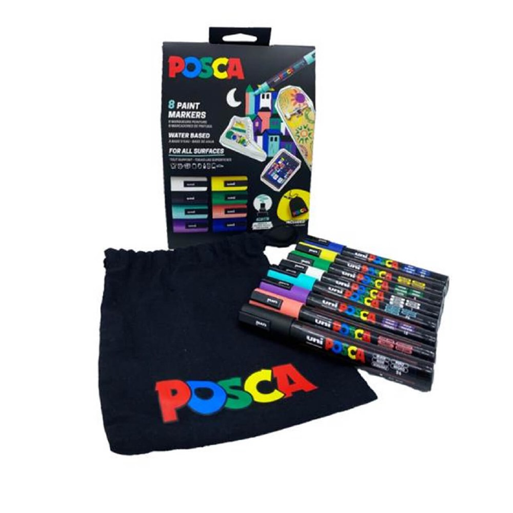 Posca PC-5M Set of 8 - With Free Bag - K&M Evans Trading Ltd.