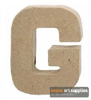 Papier Mache Small Letter G - K&M Evans Trading Ltd.