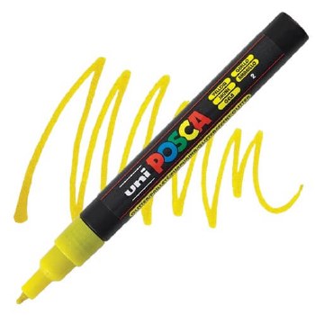 Uni Posca PC-3M - Glitter Yellow - K&M Evans Trading Ltd.