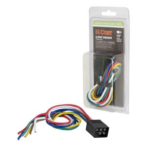 Curt 6-Way Square Wiring Connector - Hitch Warehouse