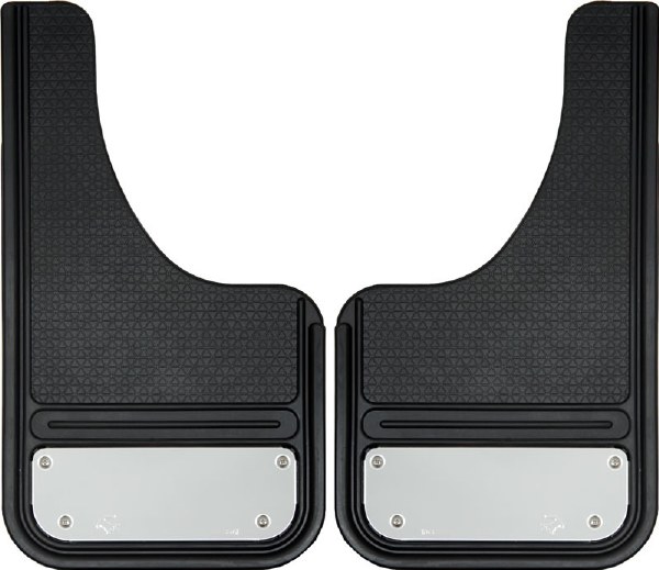 Front Mud Flaps 10"x18" w/Stainless Steel Plate - Hitch Warehouse