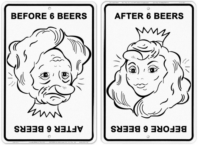 Before & After 6 Beers Sign - AMERICAN NOSTALGIA