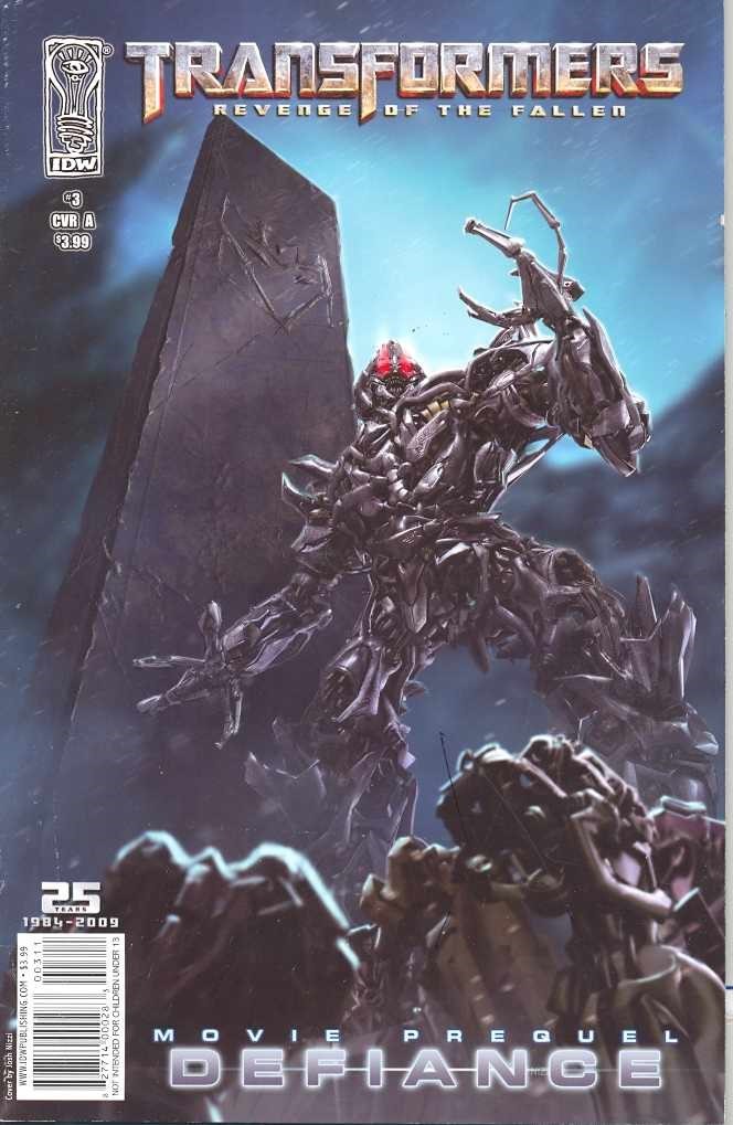 Transformers Revenge Fallen Movie Prq Defiance #3 - Comic Book Relief